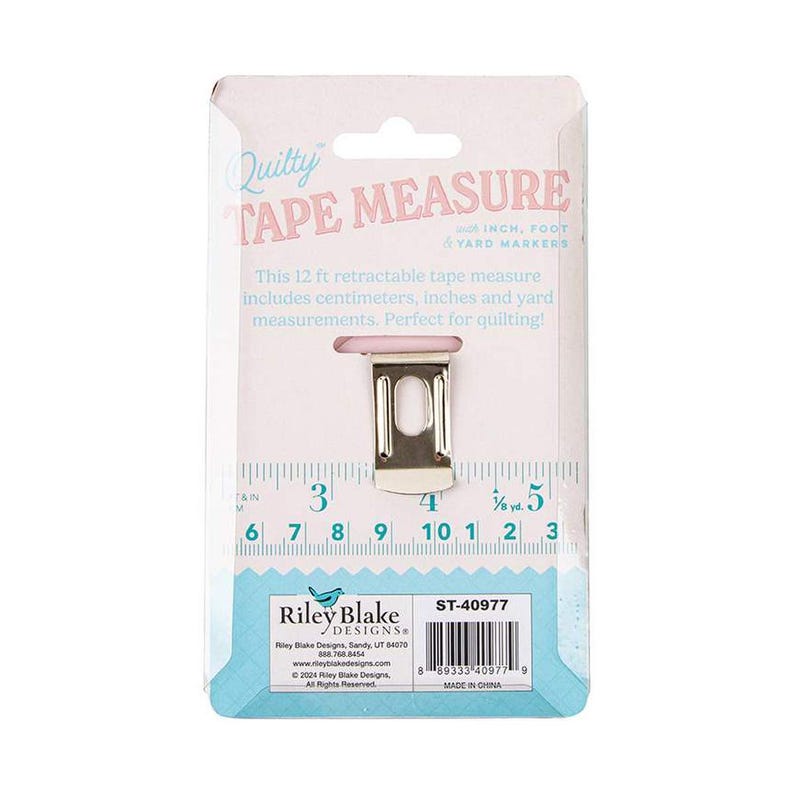 DEAL Quilty™ Measure Tape - Riley Blake Designs - 12 Foot Retractible ...