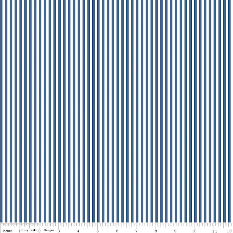 Fabric With Blue Stripe - Etsy