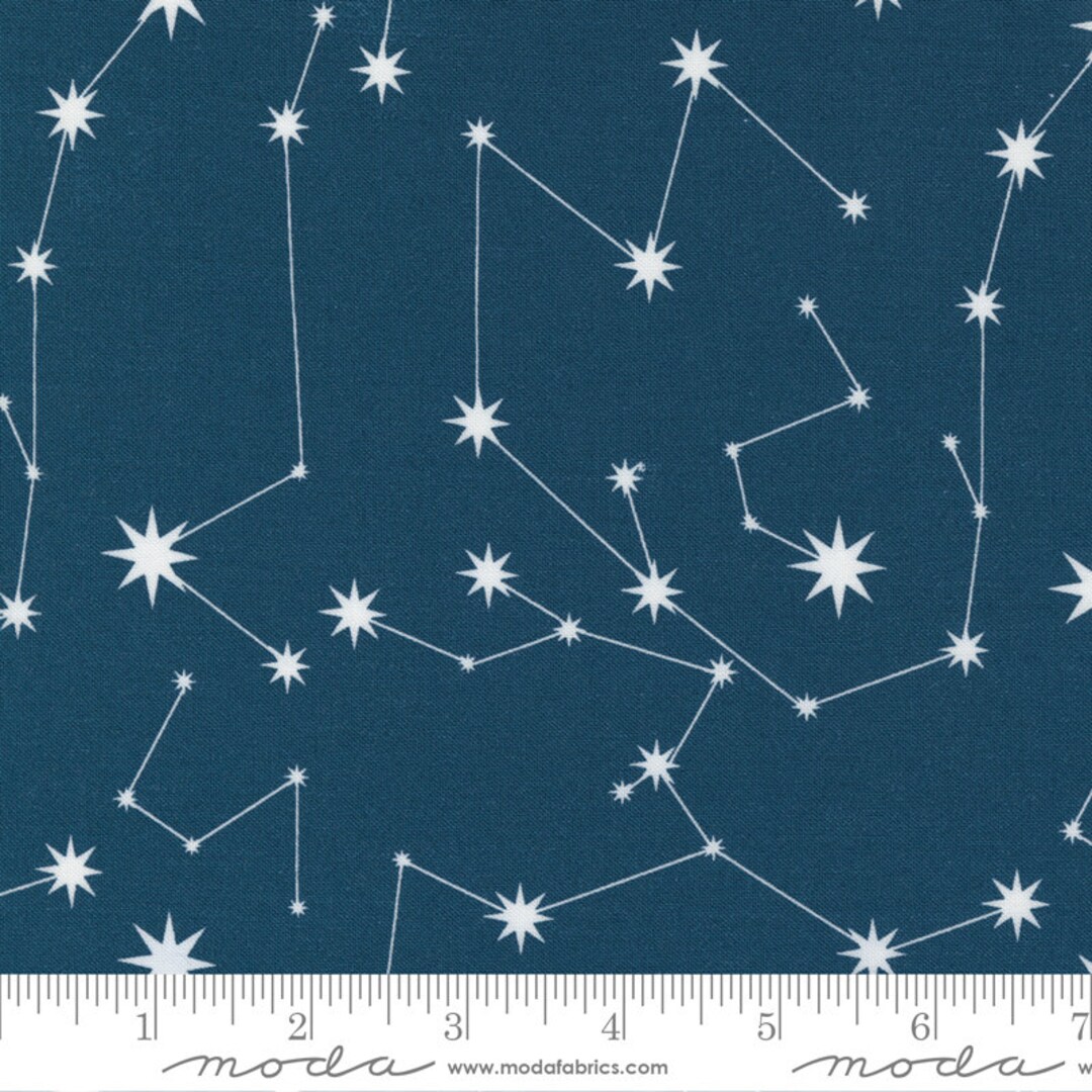 35" End of Bolt - Nocturnal Constellation 48333 Lake - Moda Fabrics ...
