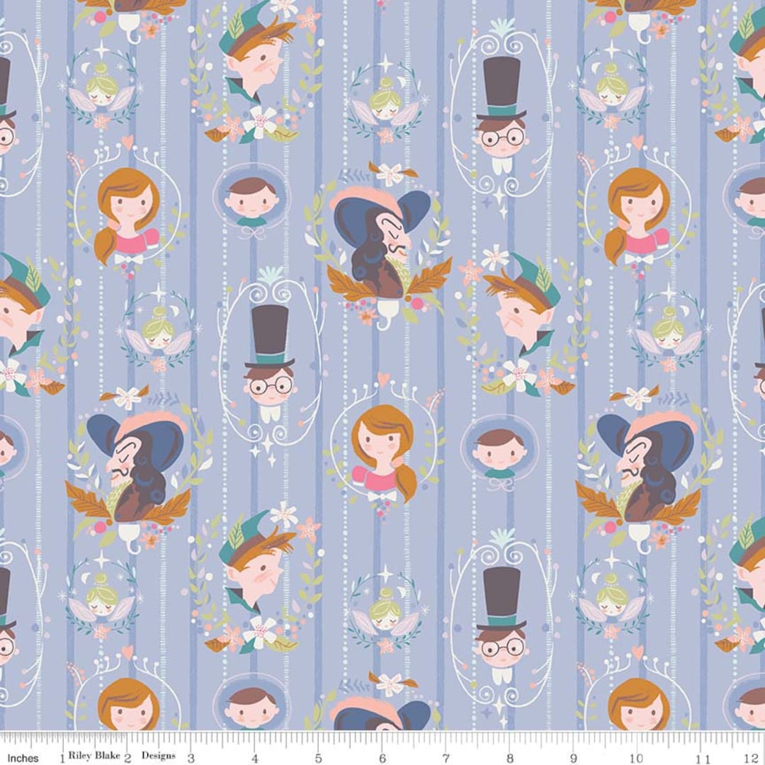 Neverland Darling Wall Periwinkle Riley Blake Designs Light Purple ...