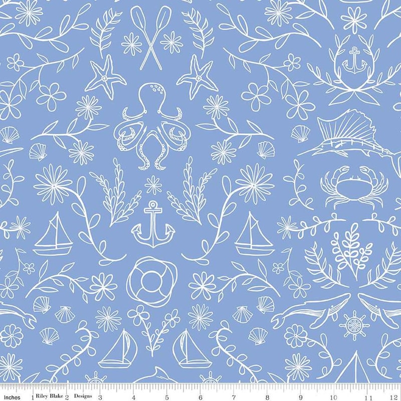 Nautical Fabric - Etsy