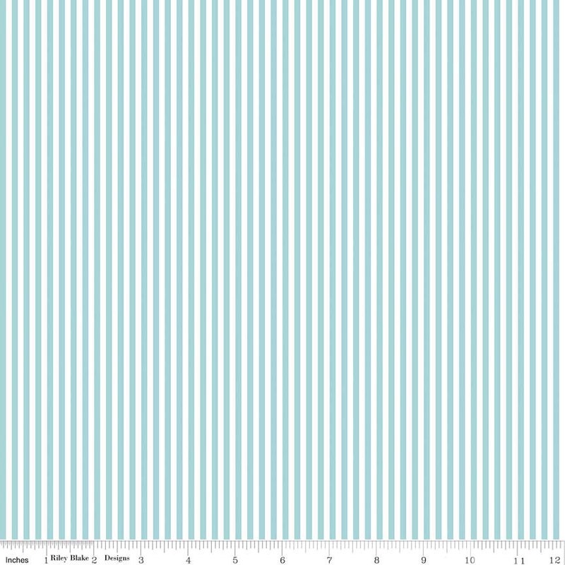 Aqua Striped Fabric - Etsy