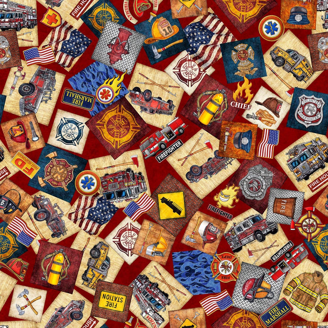 American Heroes Firefighter Overlapping Patches 30679 Brick M - by QT ...