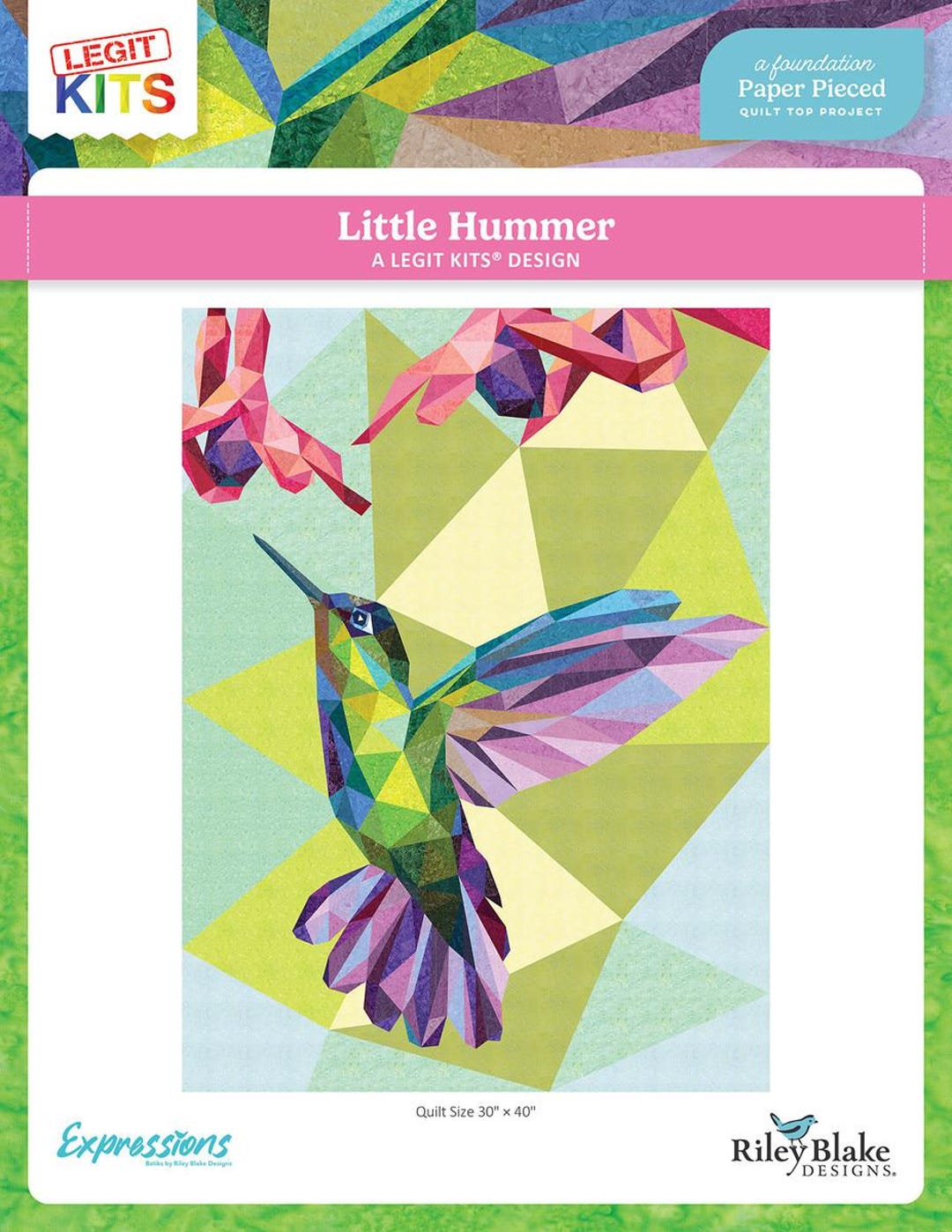 SALE Little Hummer Quilt PATTERN P259 - Legit Kits - Riley Blake ...