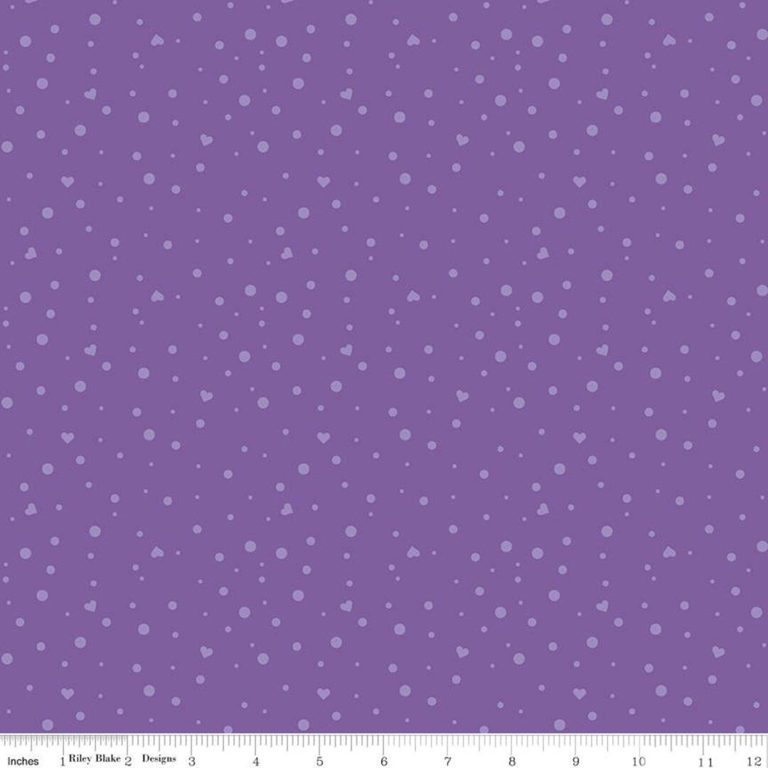 35" End of Bolt - SALE Dream Scatter Love C10776 Grape - Riley Blake ...