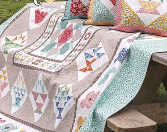 SALE Nine Sisters Quilt PATTERN P187 by Cozy Quilt Designs - Riley ...