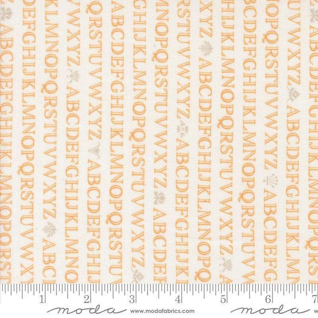 SALE Agatha Road Alphabet 35411 Ghost Multi - Moda Fabrics - Words ...