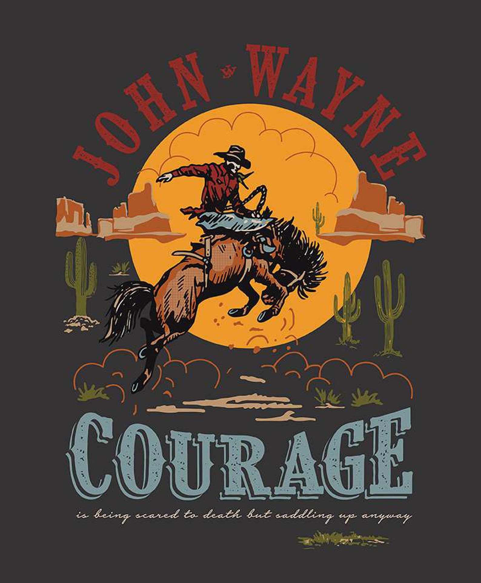 John Wayne Courage Panel P14307 Charcoal - Riley Blake Designs ...