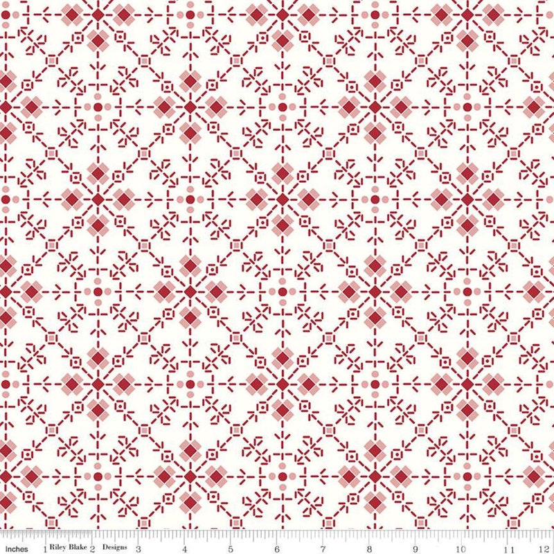 Red and White 108 Fabric - Etsy