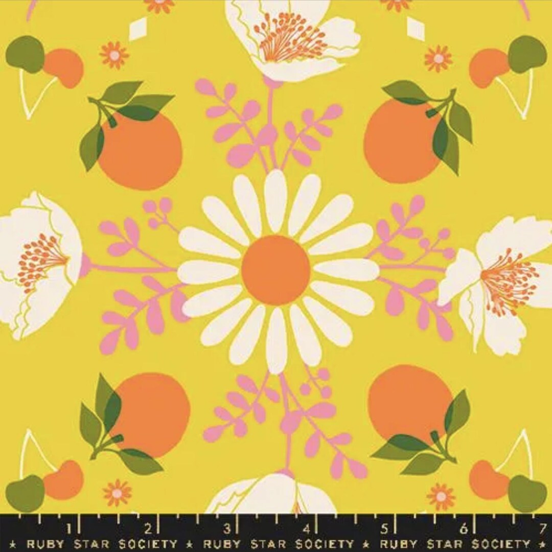 Juicy Retro Fruit RS0085 Golden Hour - Moda Fabrics - Poppy Garden ...