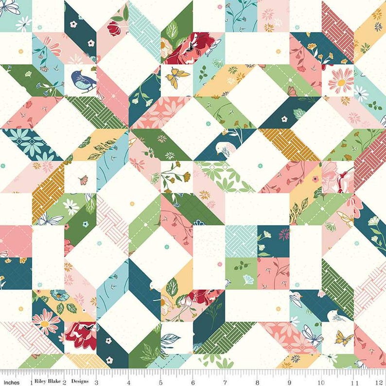 Melody Carpenter Star Cheater Print C15148 Multi - Riley Blake Designs ...