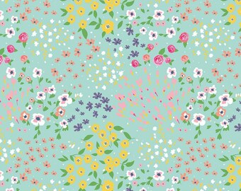CLEARANCE End of Bolt Sale Flower Garden Green Daisies Floral Riley Blake Designs C11903-GREEN ...