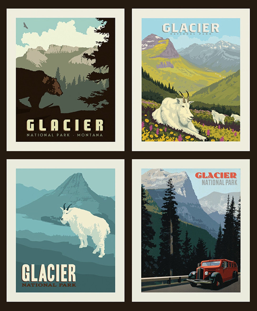 National Parks Pillow Panel Glacier - Riley Blake Designs - Montana ...