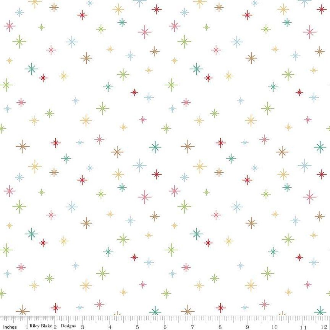 SALE Cozy Christmas Sparkle C5365 White - Riley Blake Designs - Non ...