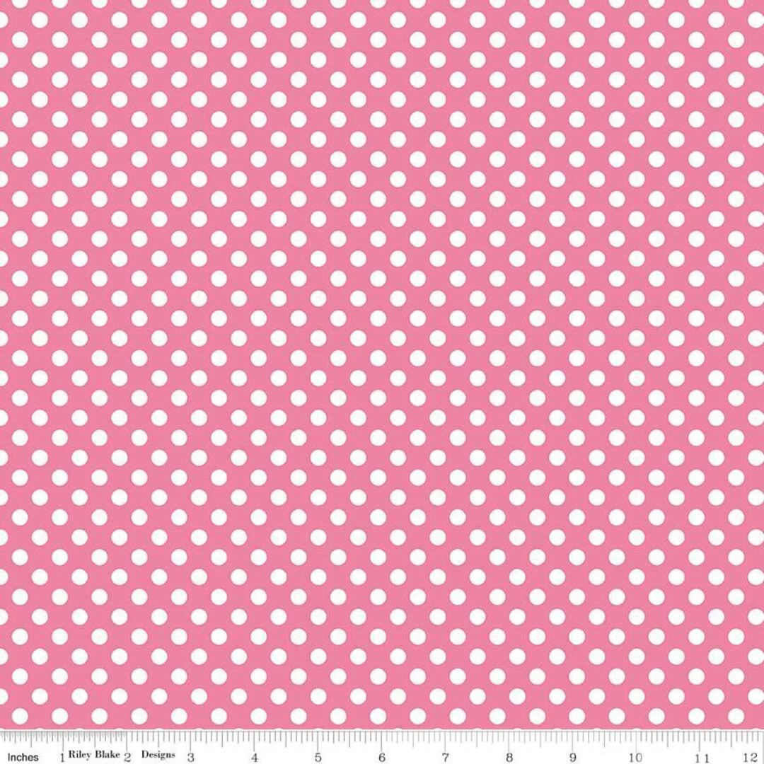 KNIT Hot Pink & White Small Polka Dot K350 - Riley Blake Designs ...