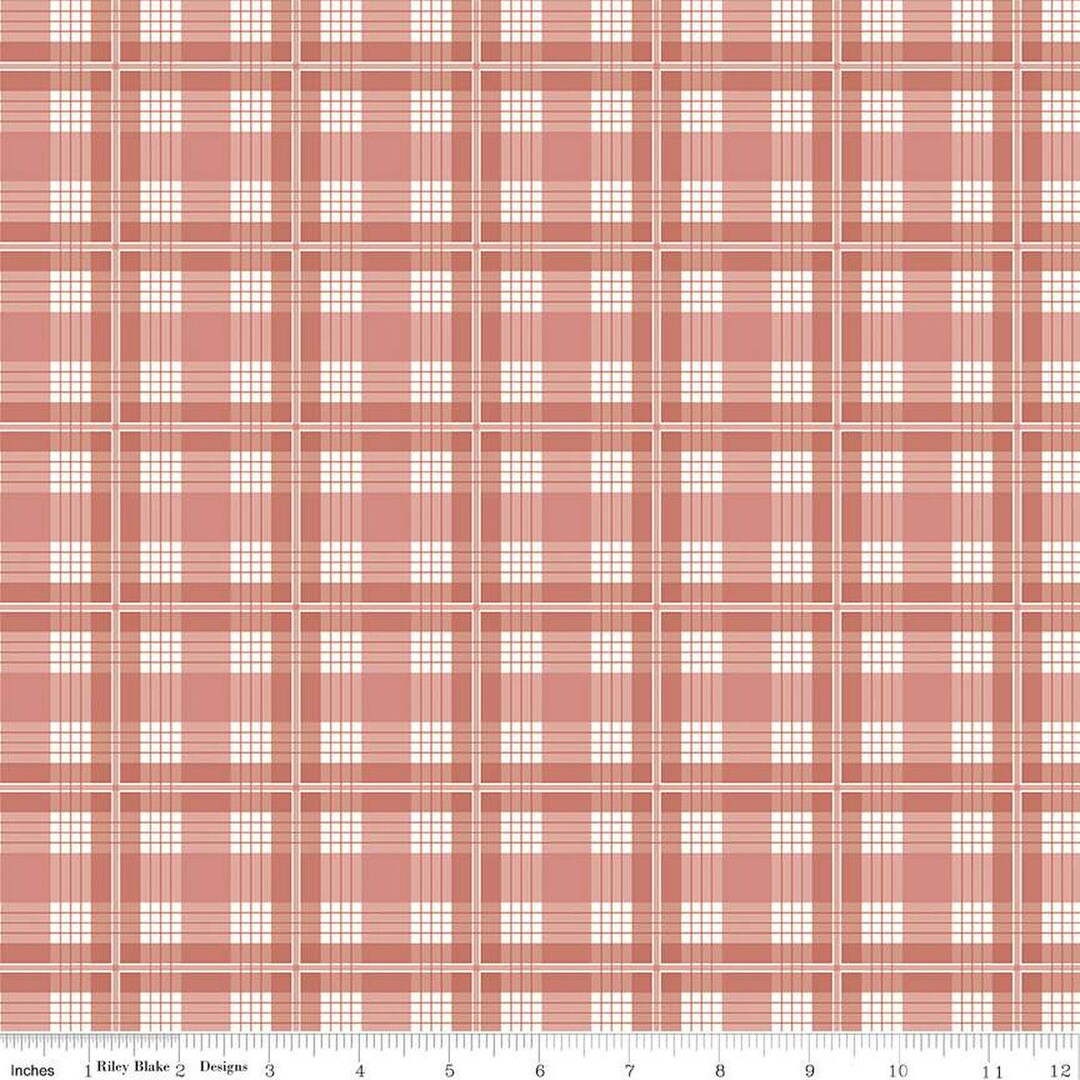 Albion Plaid C14593 Rose - Riley Blake Designs - Rose/cream Plaid ...