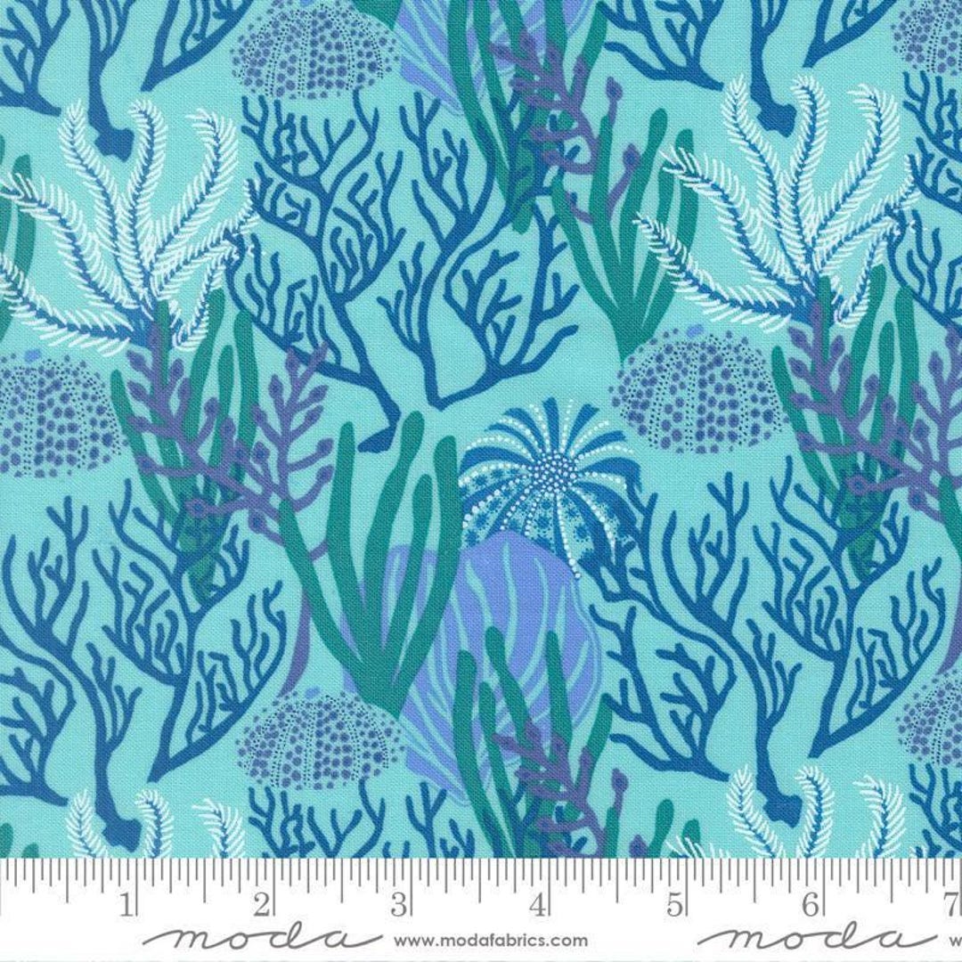 Reef Coral Reef 27341 Algae - Moda Fabrics - Landscape Nature Seaweed ...