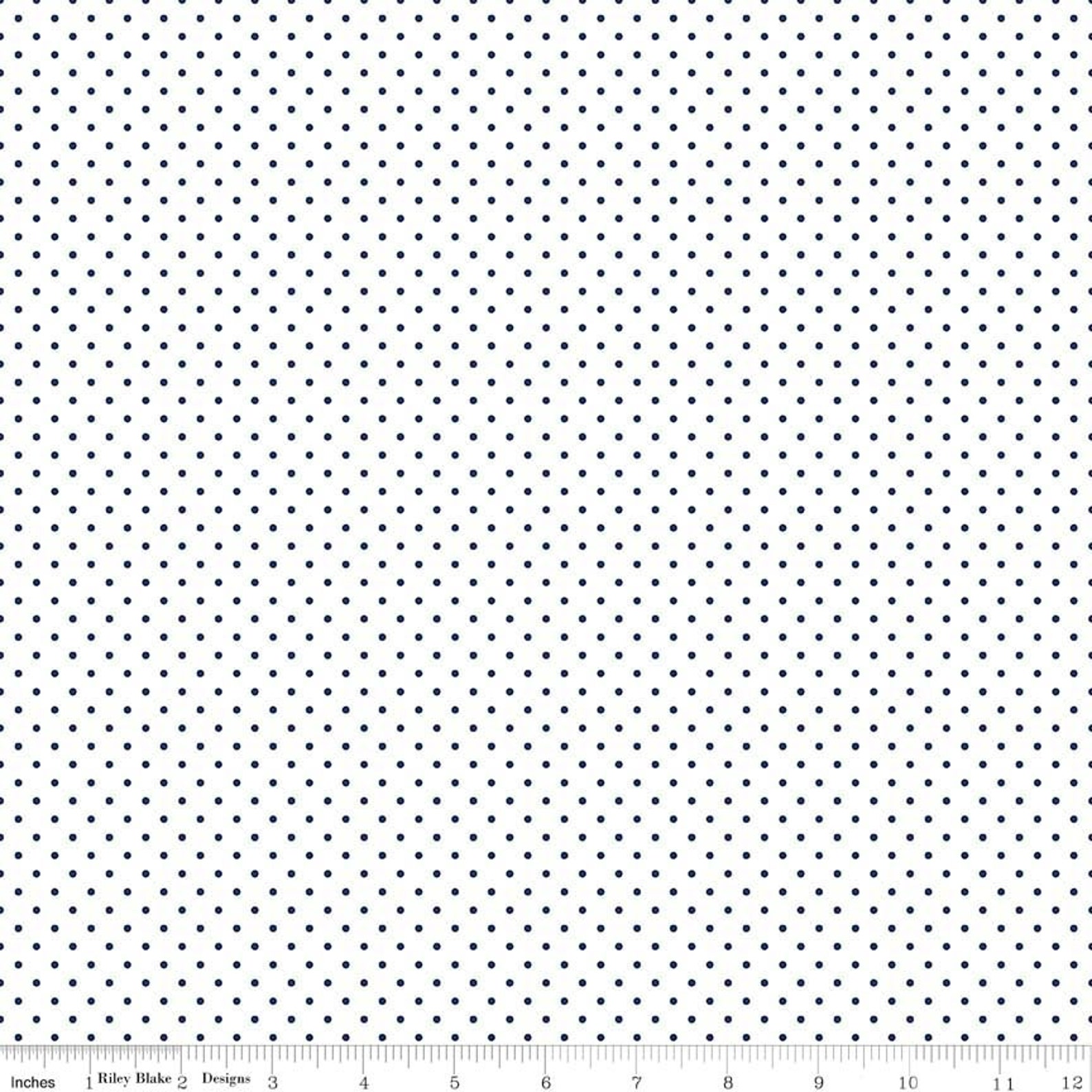 SALE Navy Flat Swiss Dots on White - Riley Blake Designs - Blue Polka ...