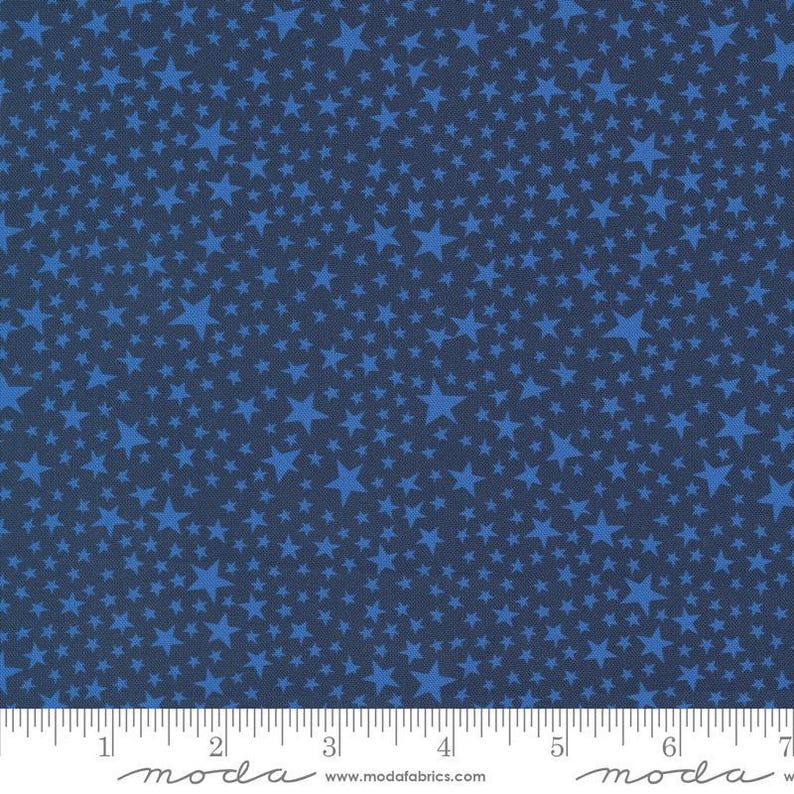 SALE Play Ball Stars 33816 Navy - Moda Fabrics - Sports Star - Quilting ...