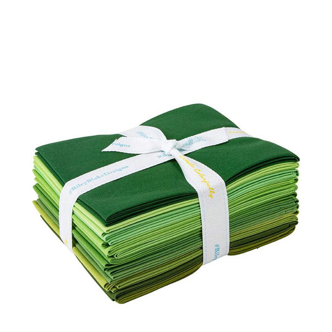 Confetti Cottons Green Fat Quarter Bundle 12 Pieces - Riley Blake Designs - Pre Cut Precut ...