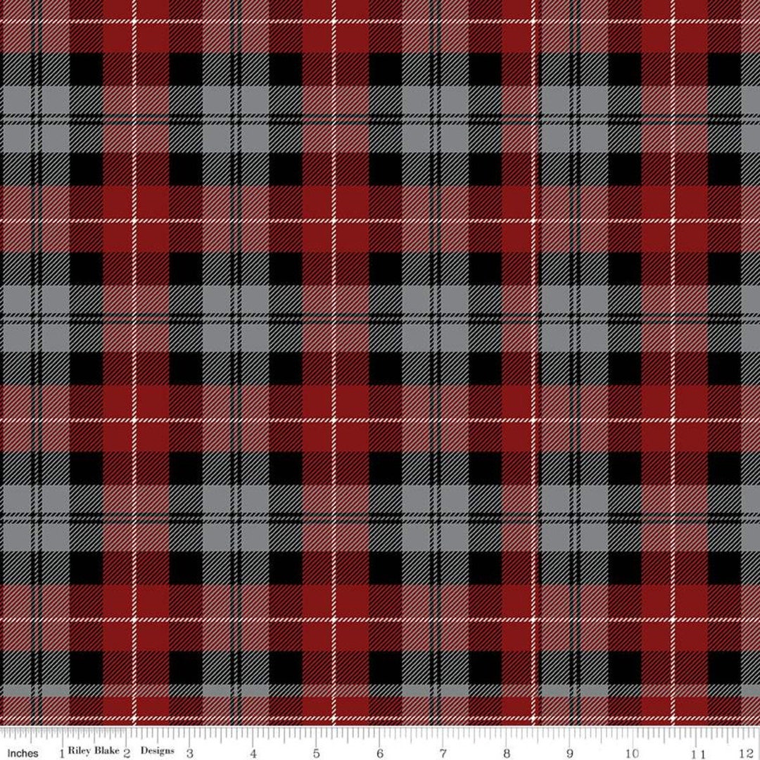 All About Plaids Tartan C638 Red Black - Riley Blake Designs - Plaid ...