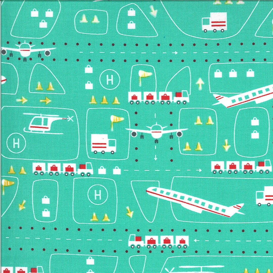 CLEARANCE on the Go Take off 20722 Jet Stream Moda Fabrics Airport ...