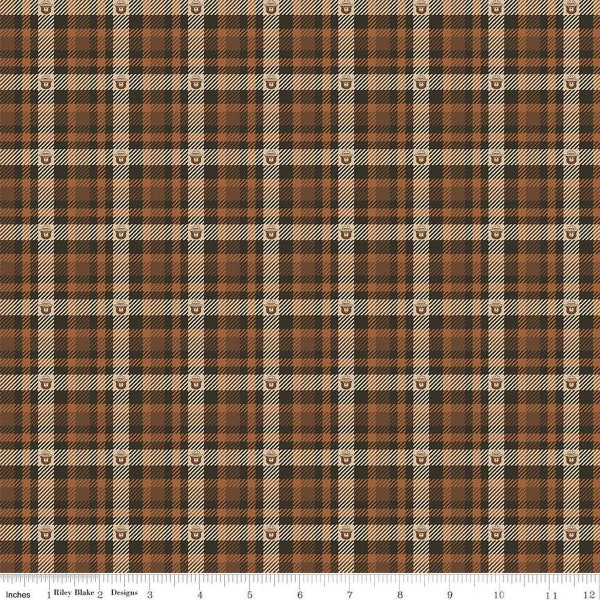 Brown Plaid Fabric - Etsy