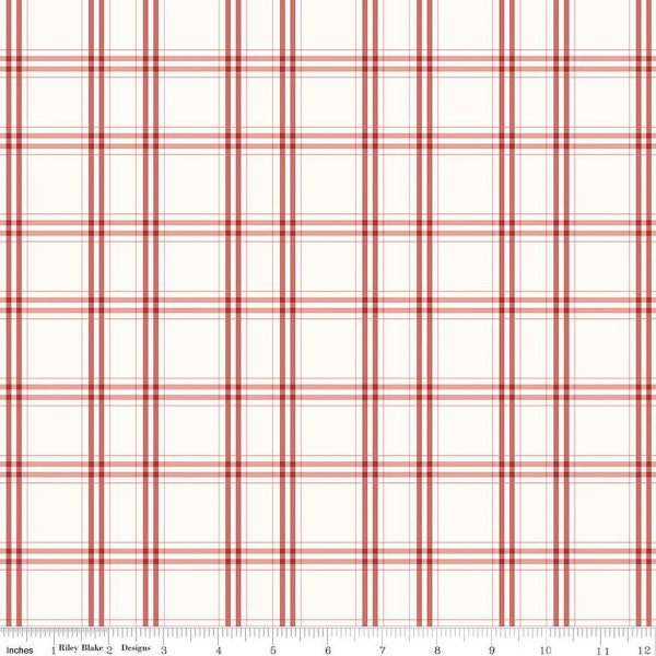 Red Plaid Fabric - Etsy