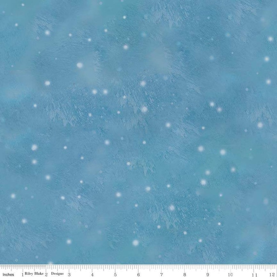 Christmas Memories Snow Flurry Blue Riley Blake Designs - Etsy