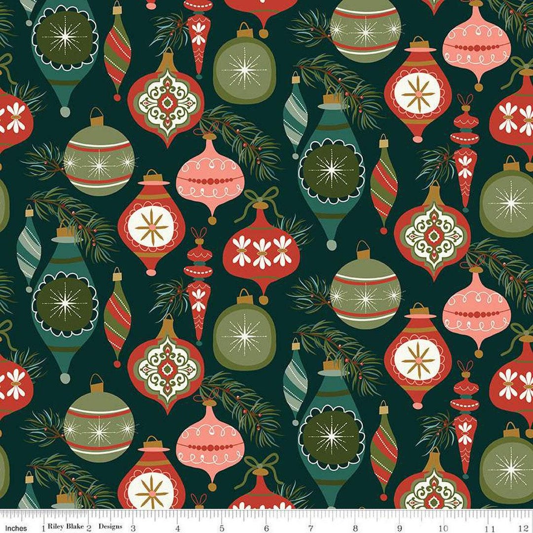 Christmas is in Town Ornaments C14741 Forest - Riley Blake Designs ...