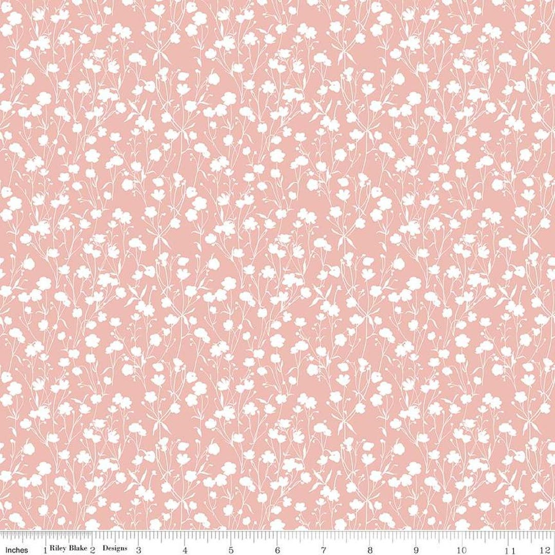 Love Me More Tonal C15635 Coral - Riley Blake Designs - Small Sprigs ...