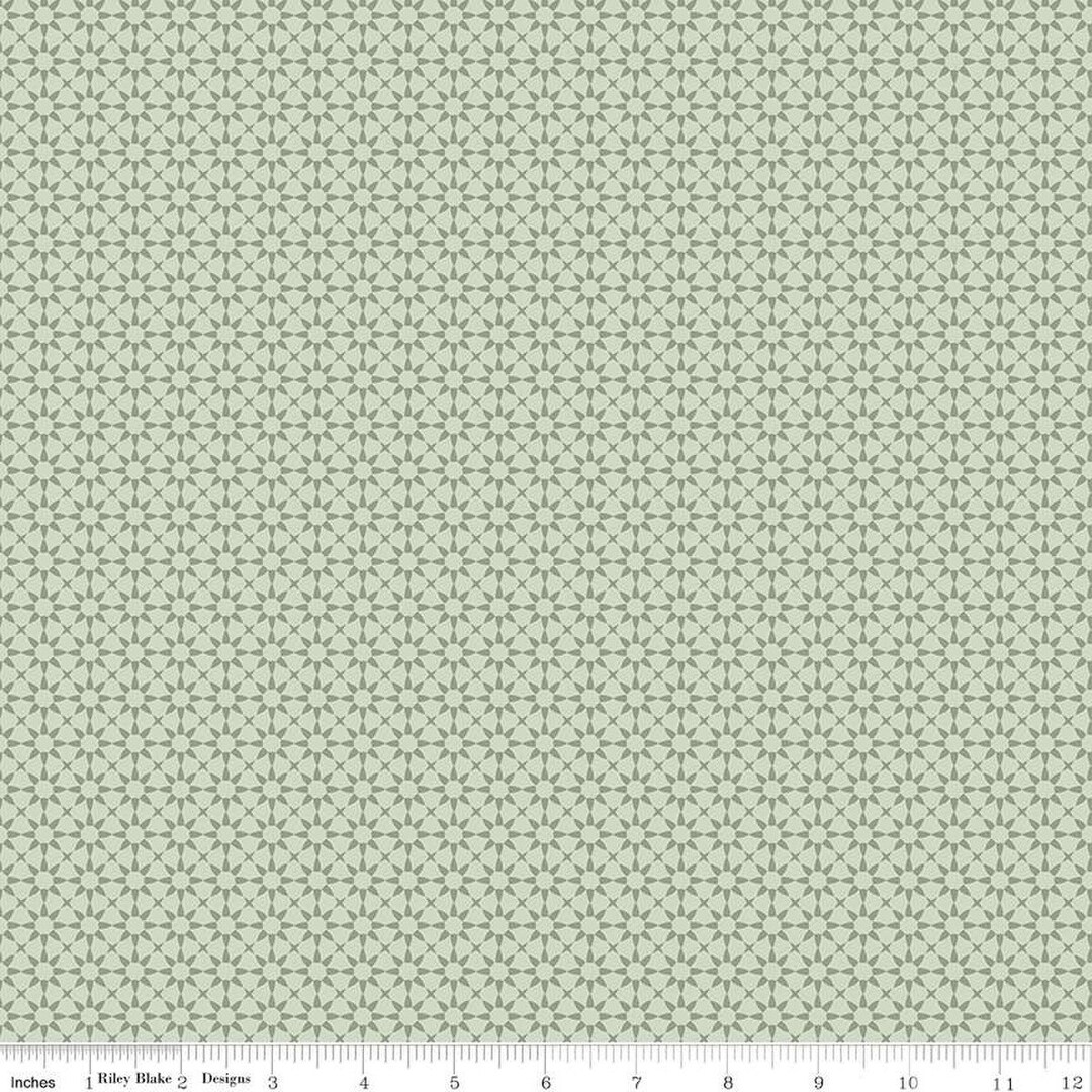 30 End of Bolt Gingham Fields Starbursts C13354 Pistachio Riley Blake ...