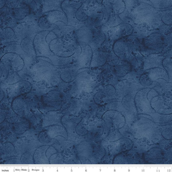 Blue Swirl Fabric - Etsy
