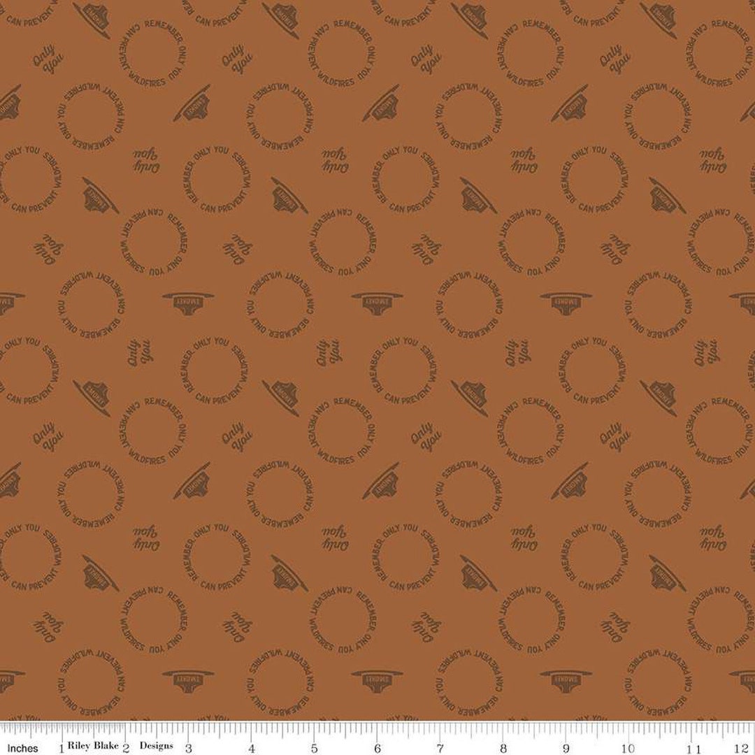 Only You Text Toss C14644 Orange - Riley Blake Designs - Smokey Bear ...
