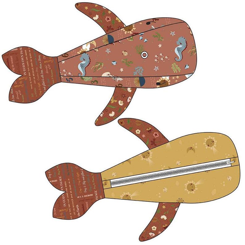 DEAL Whale Zipper Pouch Quilt Pattern P177 - Jennifer Long - Riley ...