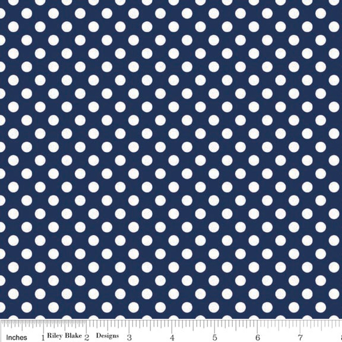 Navy Blue Small White Dots by Riley Blake Designs Polka Dots - Etsy
