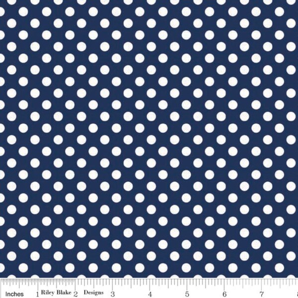 Navy Blue Polka Dot - Etsy