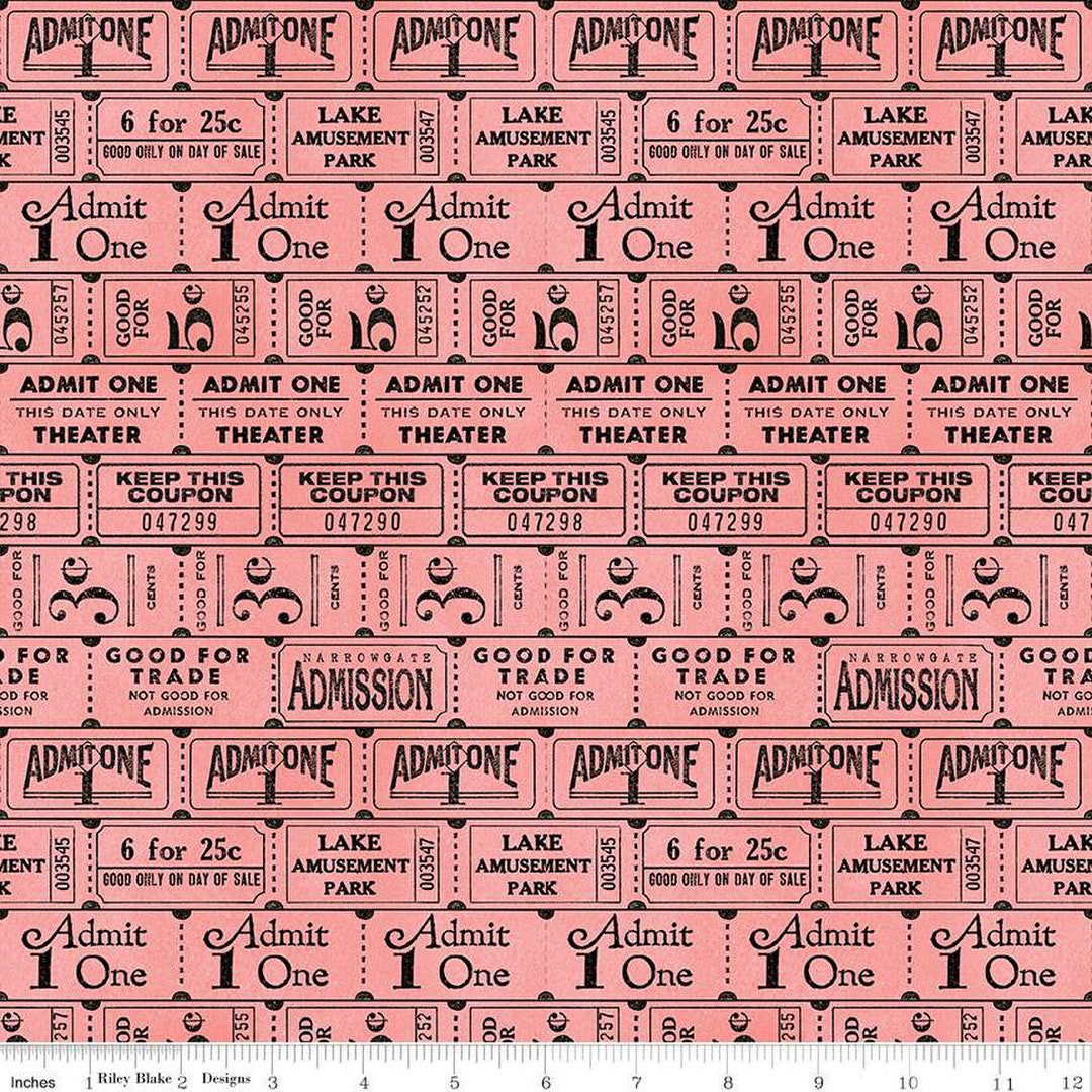 CLEARANCE Art Journal Ticket Rolls C13037 Coral by Riley Blake Designs ...