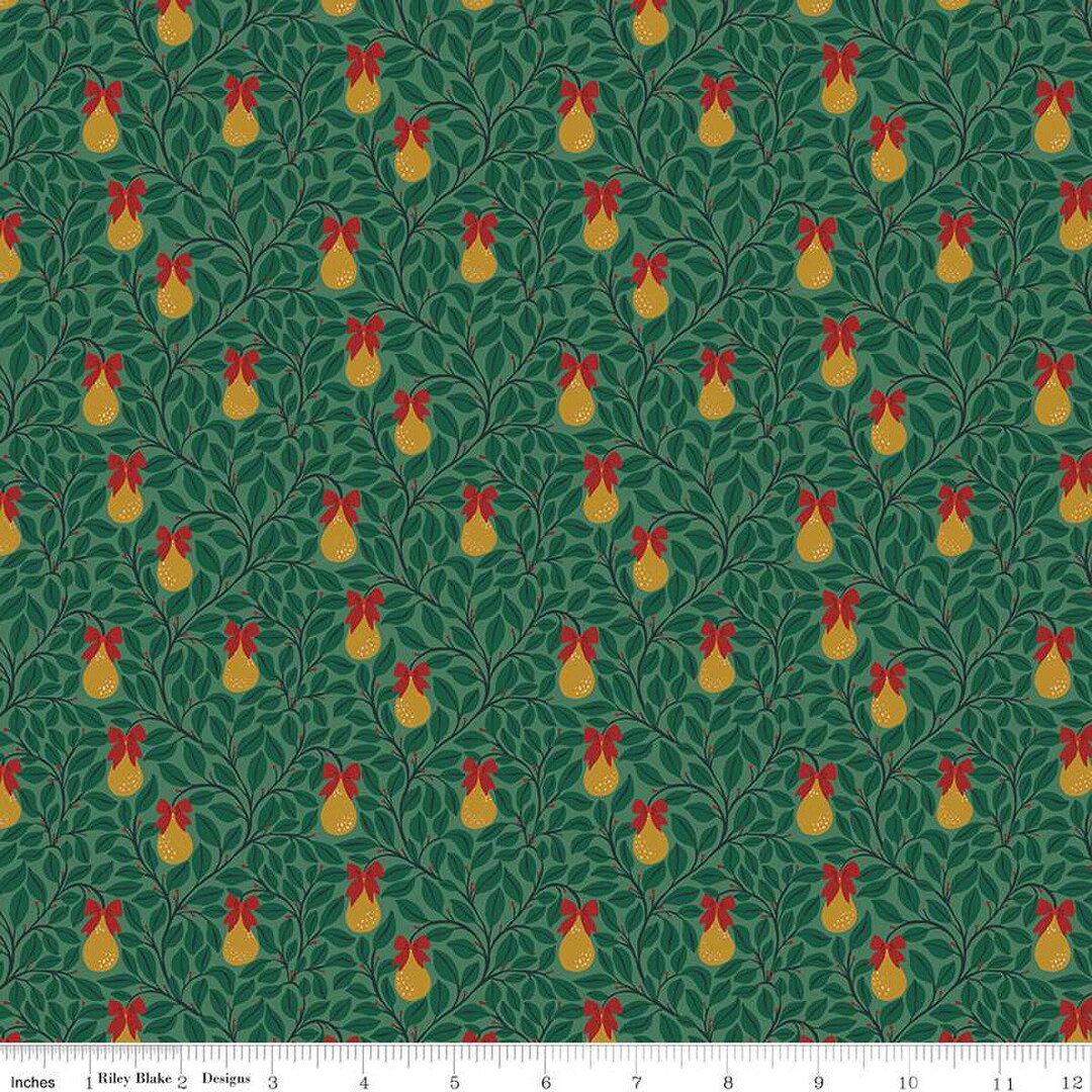 SALE A Pear-fect Christmas Pear Tree C14975 Green - Riley Blake Designs ...