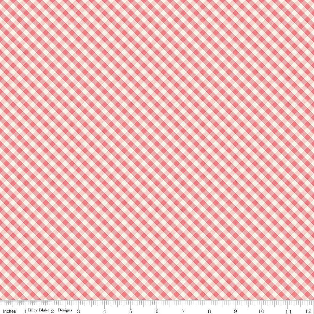 SALE Spring Gardens PRINTED Gingham C14114 Sugar Pink by Riley Blake ...