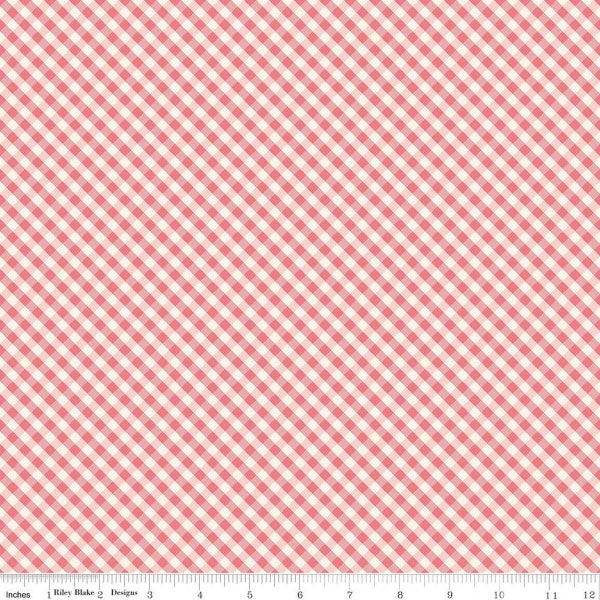 Pink Gingham Fabric - Etsy