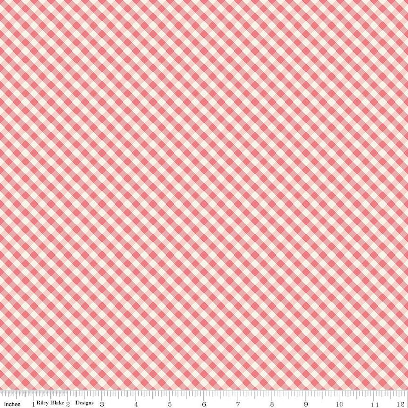 Pink Gingham Fabric - Etsy