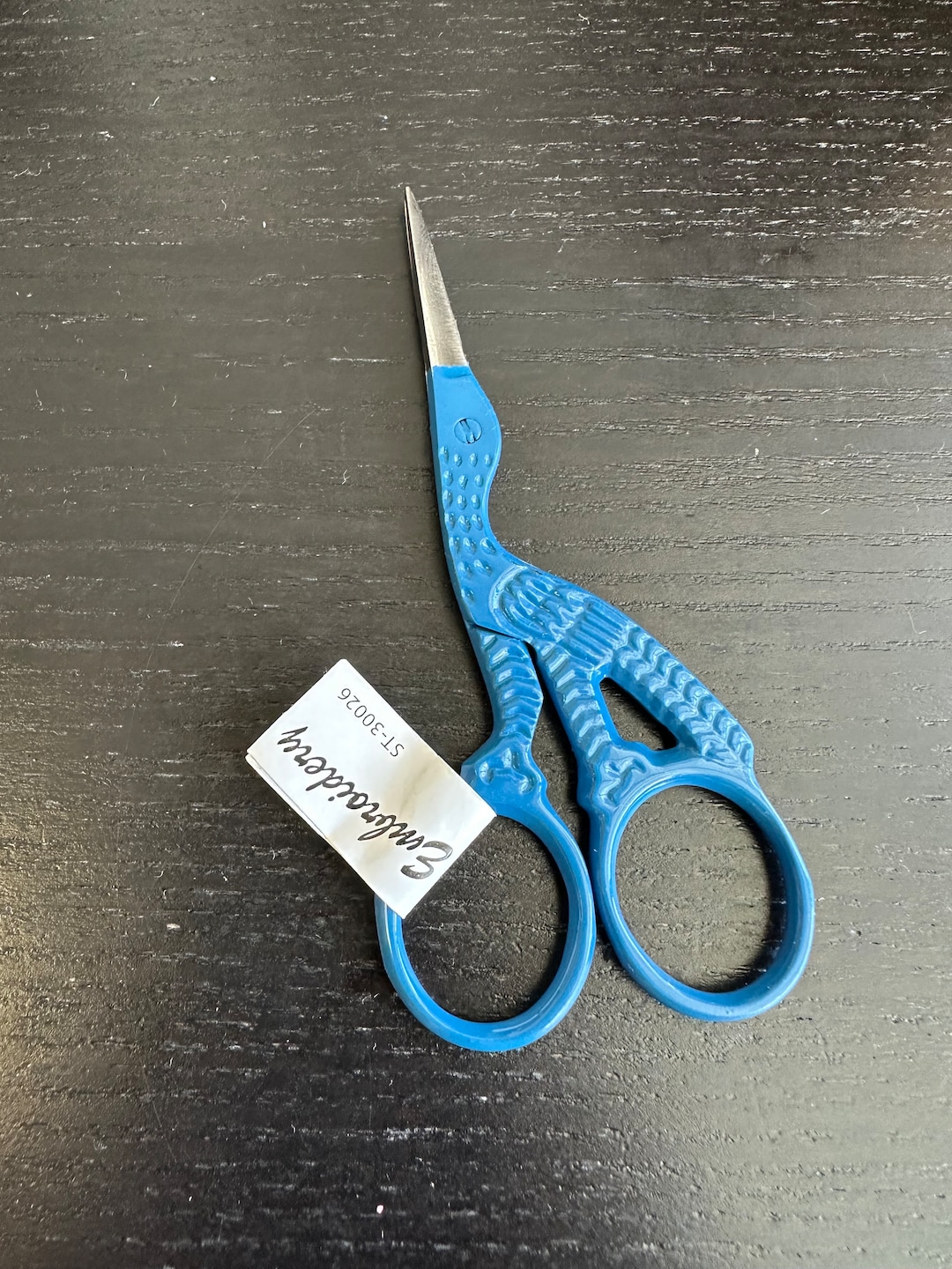 Stork Scissors Blue ST-30026 - Lori Holt for Riley Blake Designs - 3 1/ ...