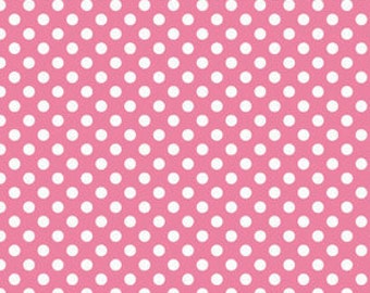 HOT PINK Small White Dots by Riley Blake Hot Pink Dots Hot Pink Polka ...