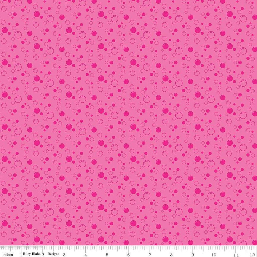 SALE Mer-mazing Bubbles C14194 Hot Pink by Riley Blake Designs Tone-on ...