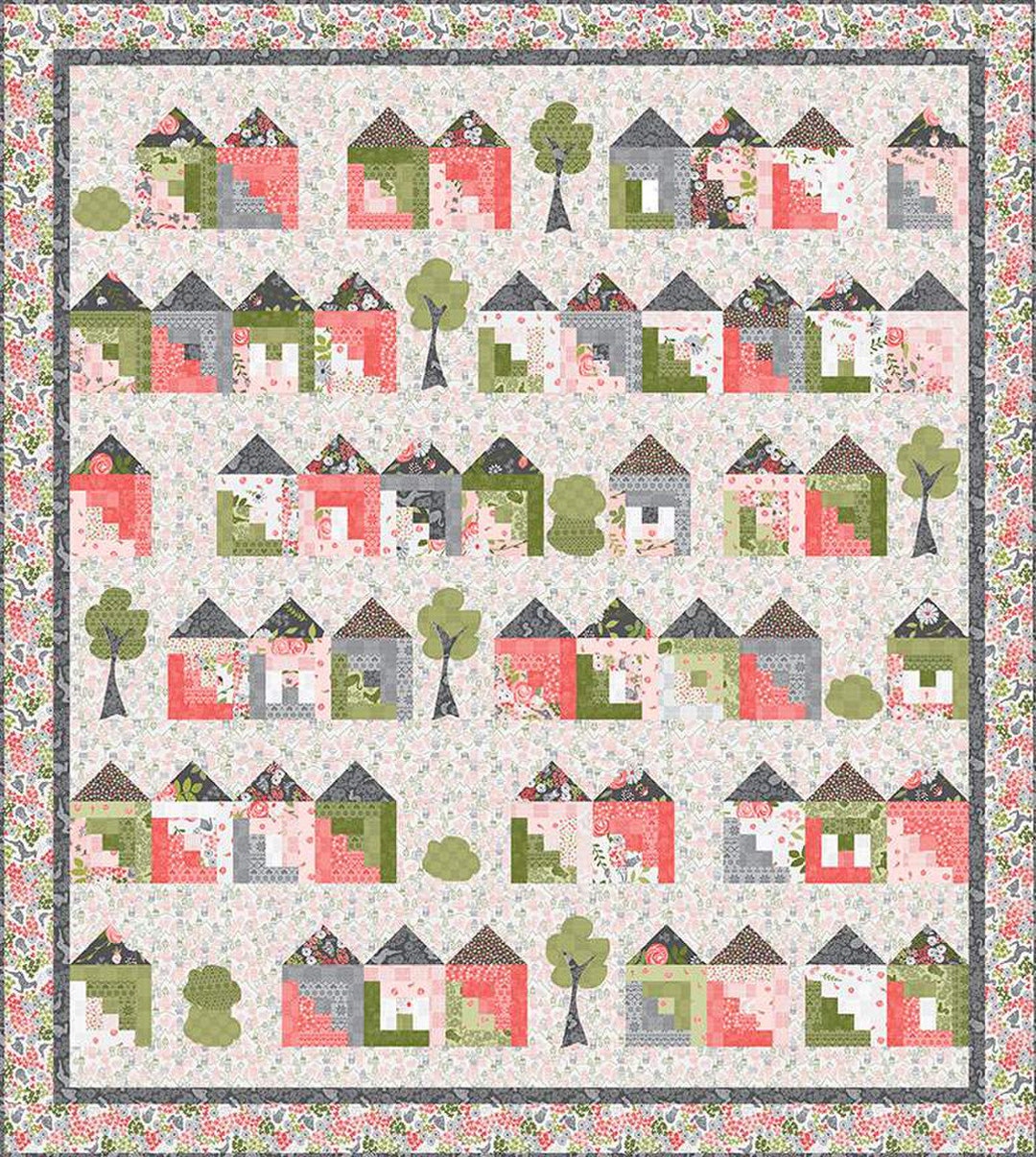SALE Tiny House Craze Quilt PATTERN P112 by Jillily Studio - Riley Blake - INSTRUCTIONS Only ...