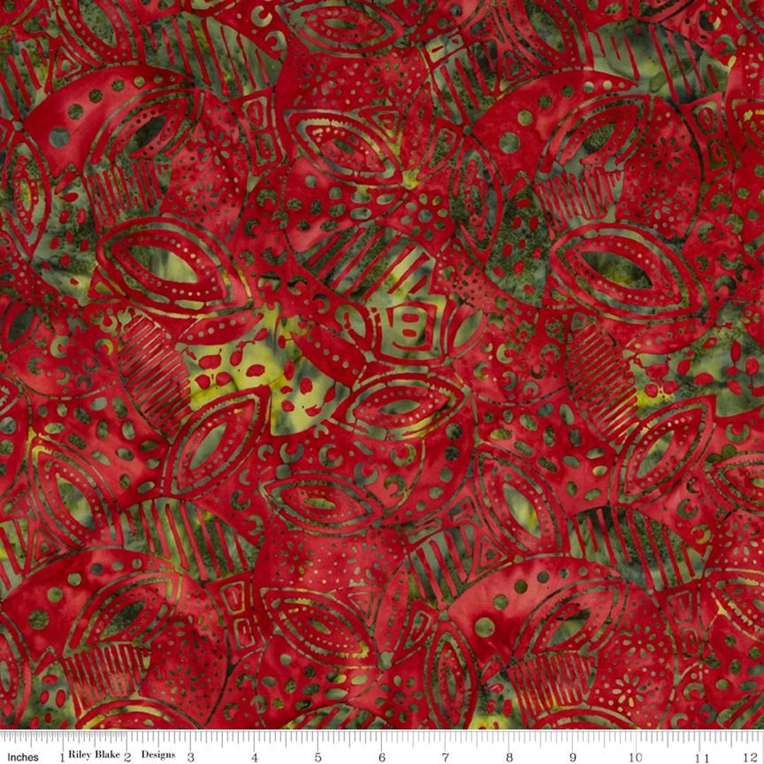 SALE Batiks Expressions BTCB1028 Dark Red Multi - Riley Blake Designs ...