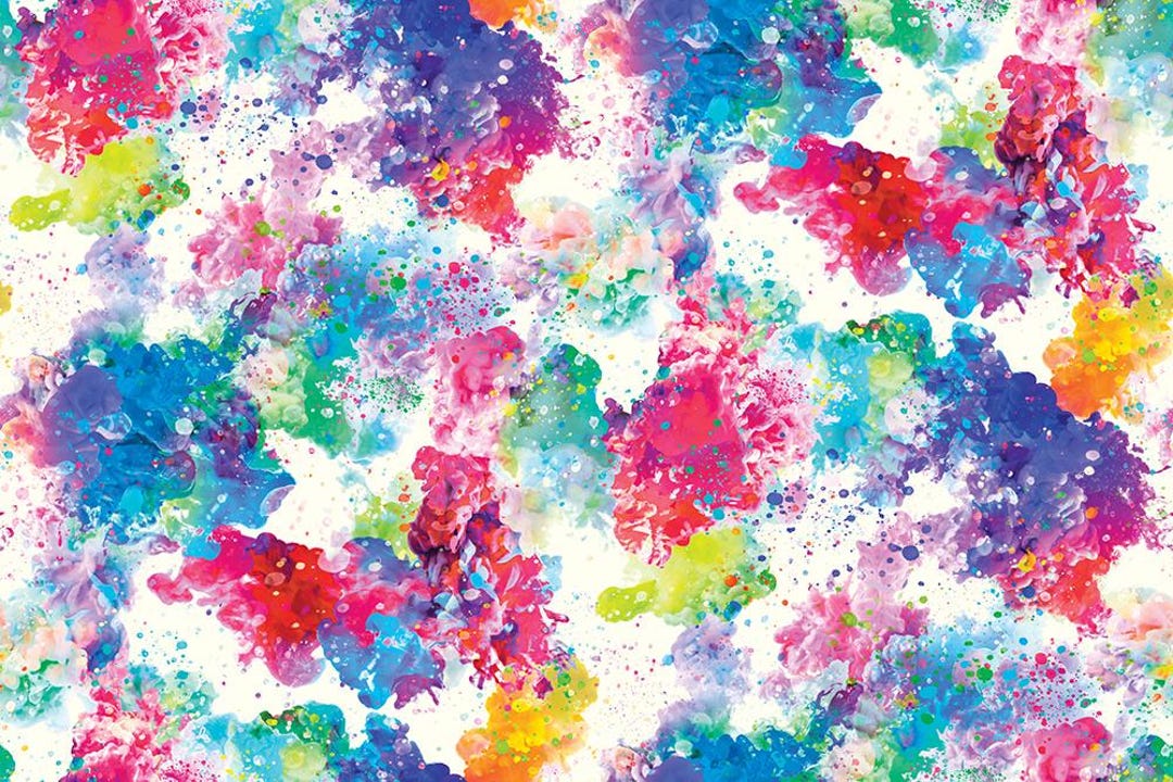 Gradients Euphoria Bursts 33824 Rainbow - Moda Fabrics - Watercolor ...