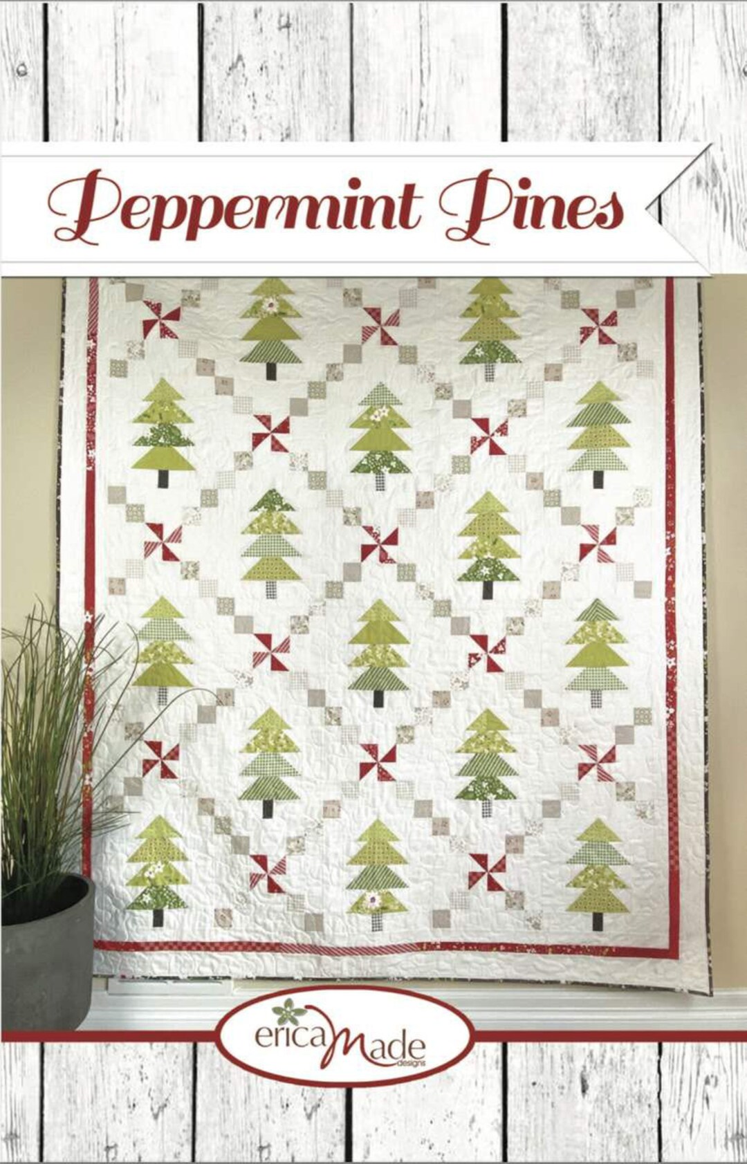 SALE Peppermint Pines Quilt PATTERN P189 by Erica Made - Riley Blake ...