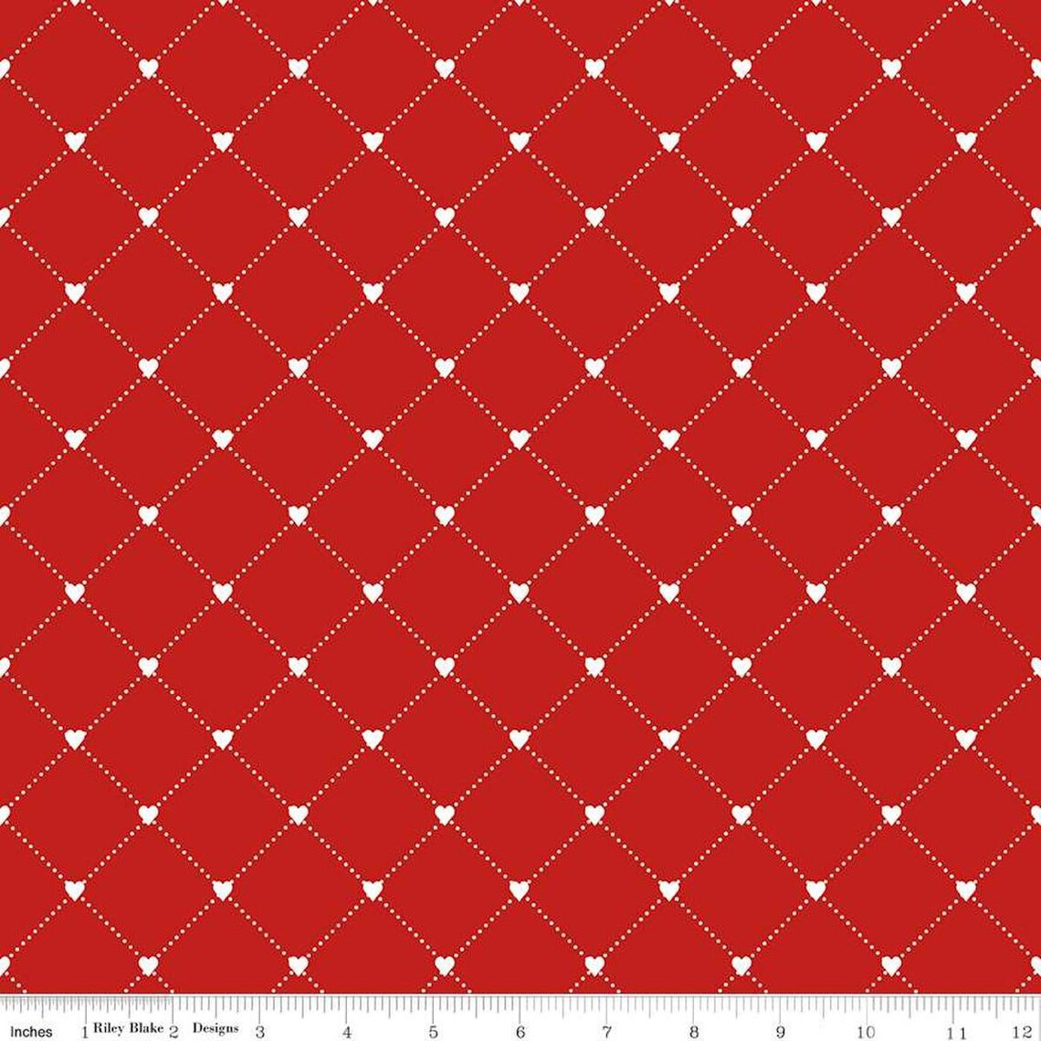 Take Heart Heart Cross C15390 Red - Riley Blake Designs - Valentine's ...